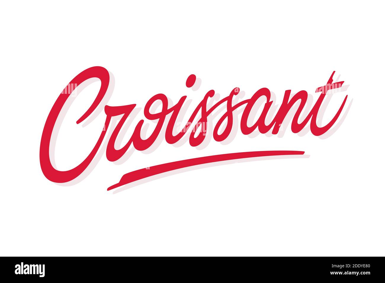 Croissant vector lettering Stock Vector Image & Art - Alamy