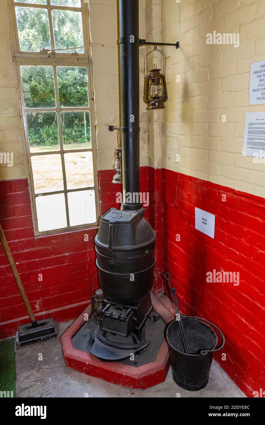 A Romesse Cast Iron billet stove from WWII, Thorpe Camp Visitor Centre ...