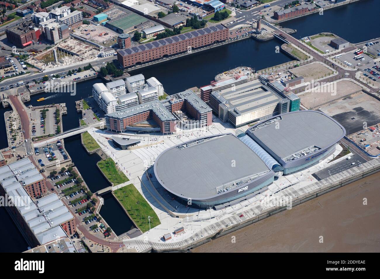 Liverpool City Centre & Waterfront Aerial Photography Stock Photo - Alamy