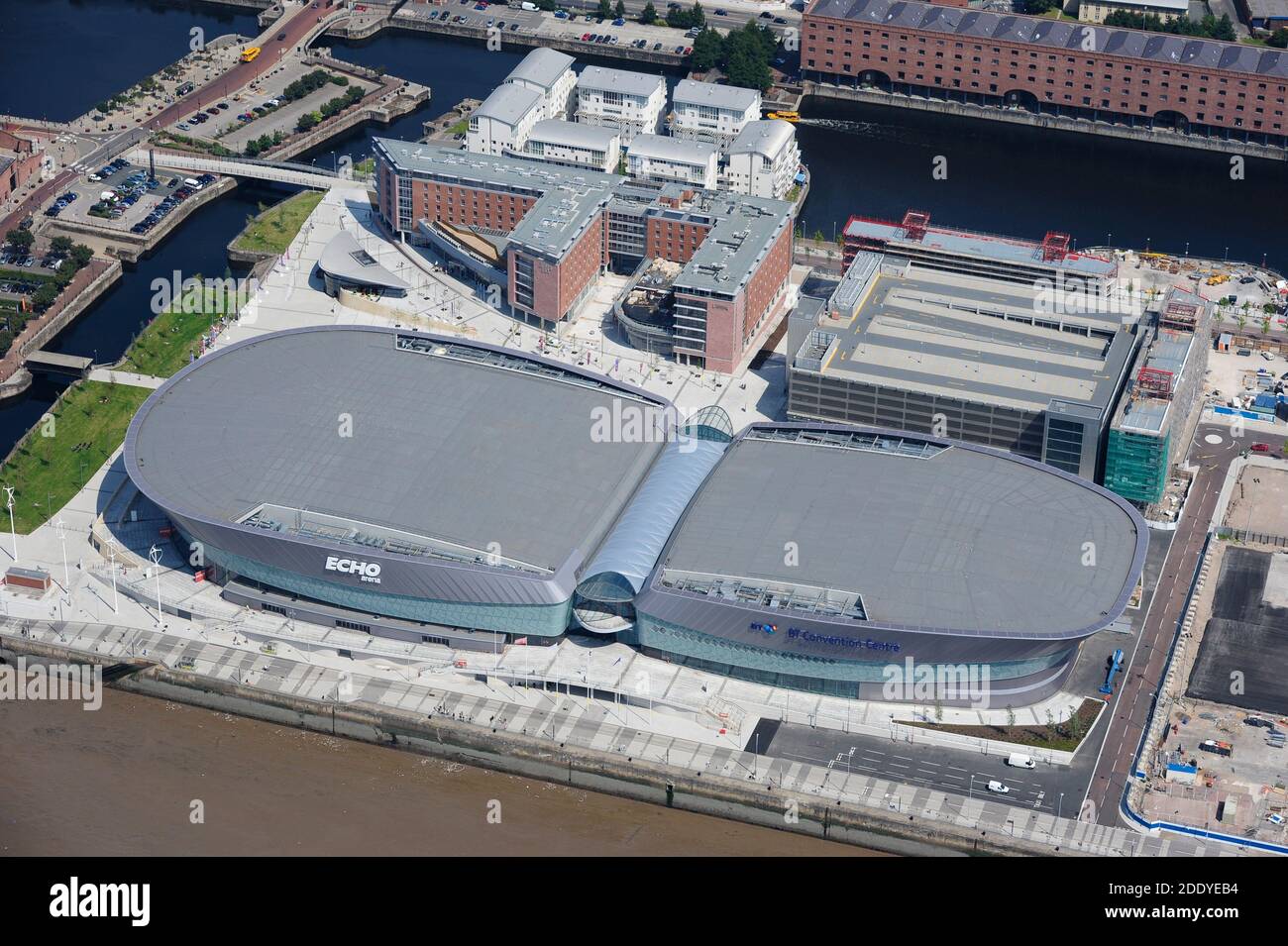 Liverpool City Centre & Waterfront Aerial Photography Stock Photo - Alamy