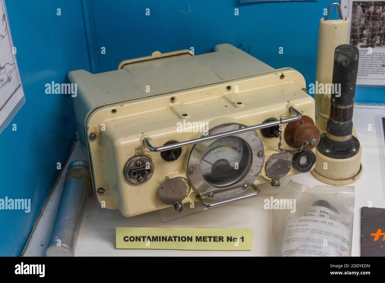 Contamination meter no.1, Thorpe Camp Visitor Centre, a WWII Royal Air ...