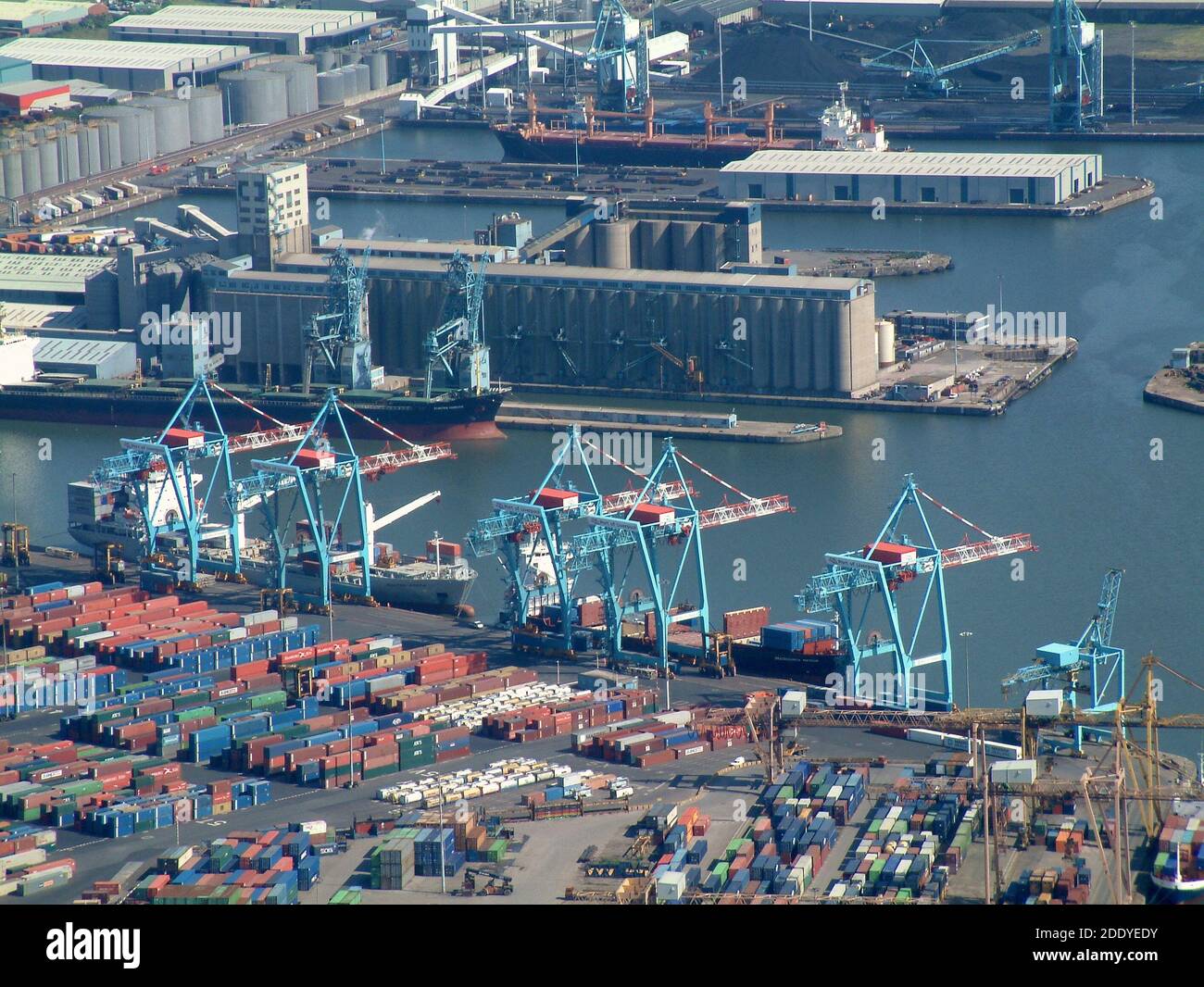 Aerial Photography Liverpool Peel Ports Freeport, Seaforth Stock Photo ...