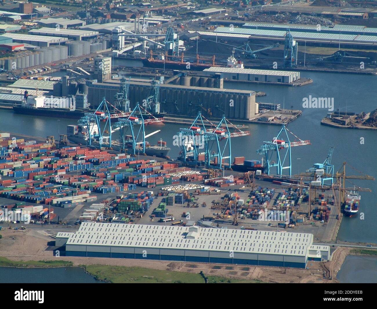 Aerial Photography Liverpool Peel Ports Freeport, Seaforth Stock Photo ...