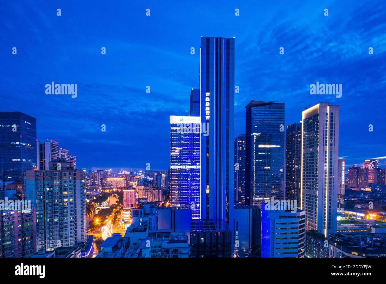 Chengdu east street at night Stock Photo - Alamy