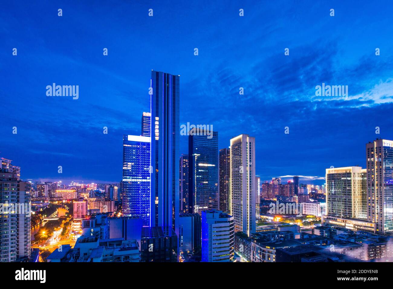 Chengdu east street at night Stock Photo - Alamy