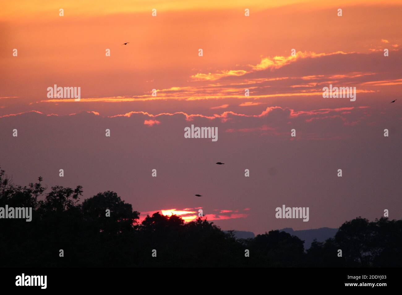 sunset in the cotswolds Stock Photo - Alamy