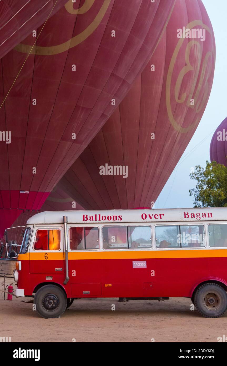 Balloons over bagan bus hi-res stock photography and images - Alamy