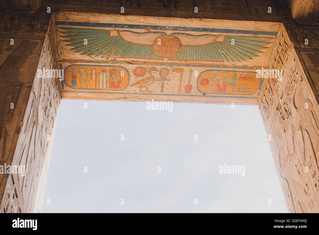 Entry of a temple in Egypt Stock Photo - Alamy