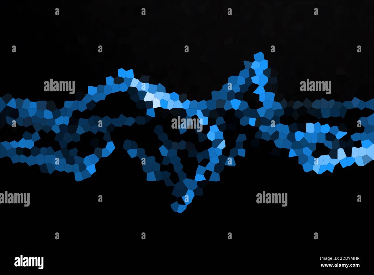 Abstract Blue Neon Glowing Shape Mosaic Tiles Material Texture ...