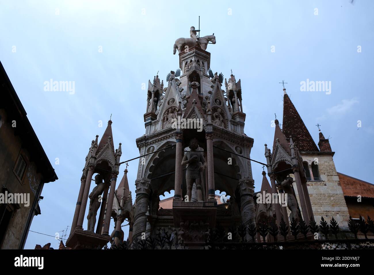 Italy, Verona: The Scaliger Tombs (Arche Scaligere), Gothic funerary ...
