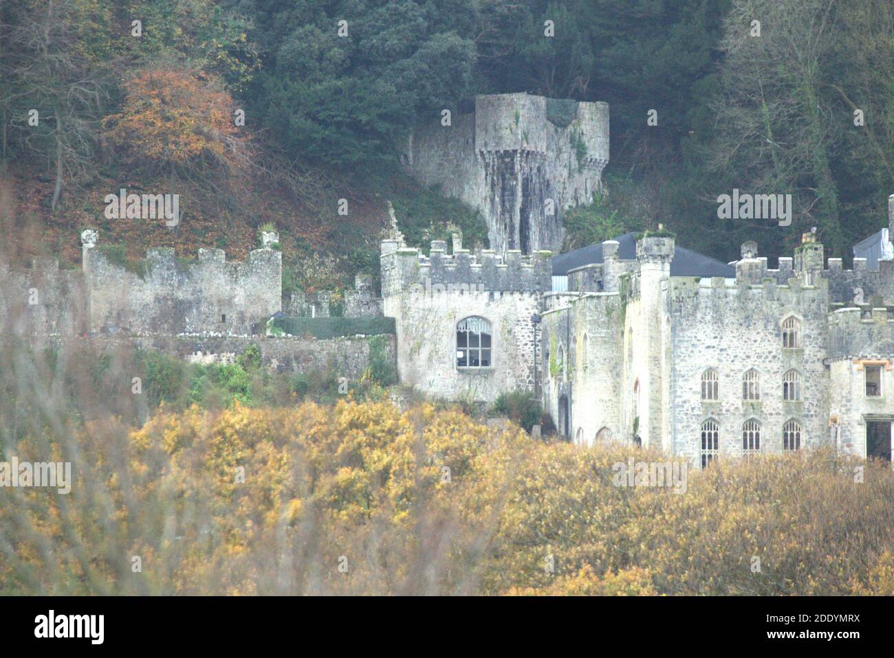 Gwrych Castle setting up cyclone for I’m a celebrity trial credit Ian ...