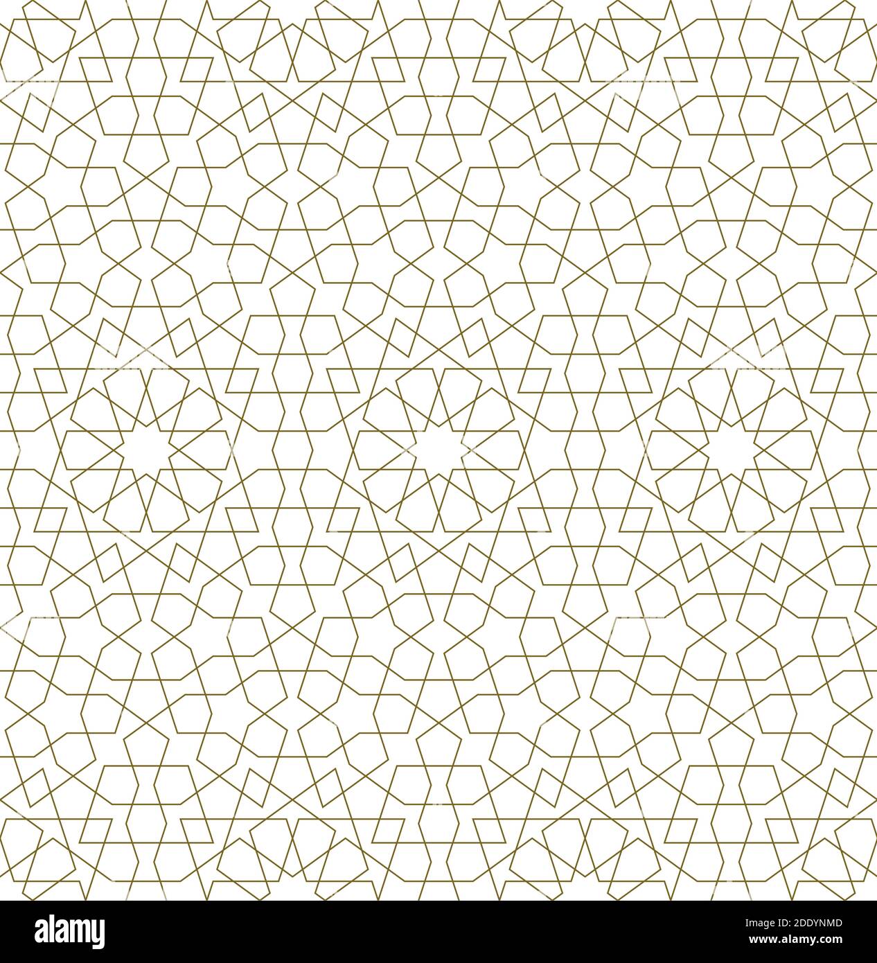 Background seamless pattern based on traditional islamic art.Brown ...