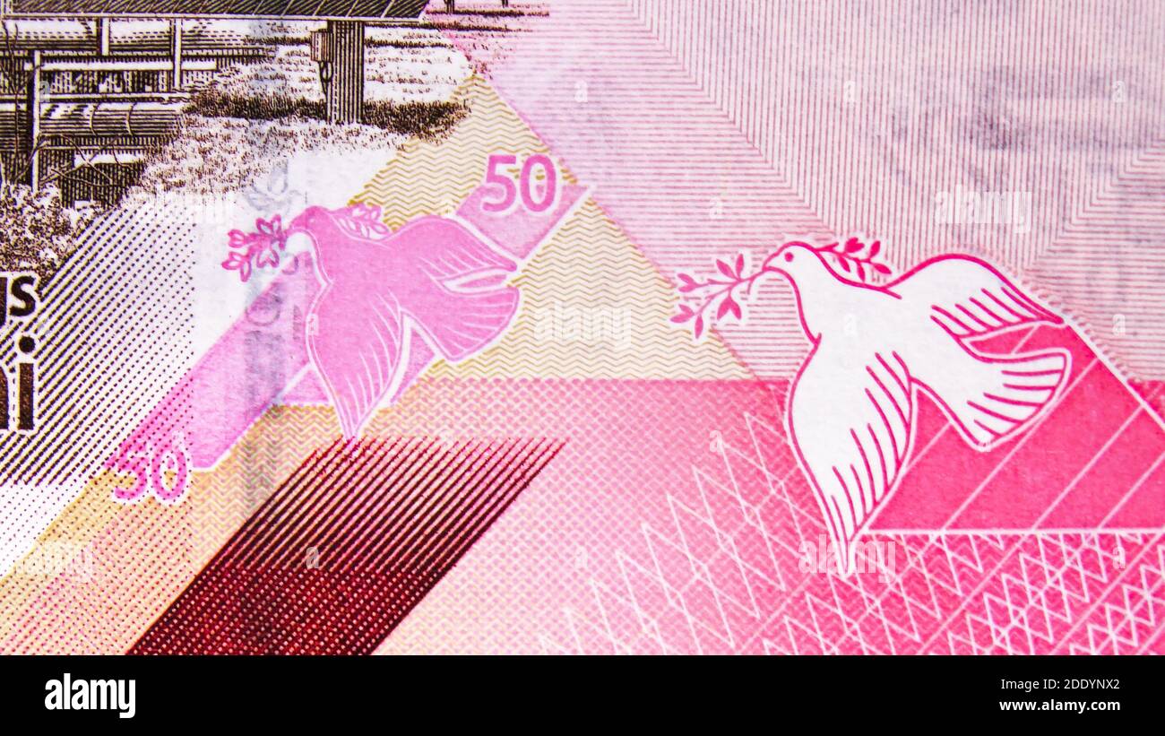 50 Shillings banknote, Issued on 2019, Bank of Kenya. National currency ...