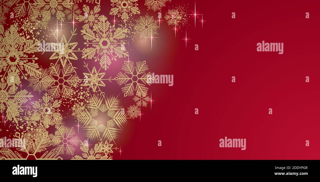 Sweet winter gold snowflakes full vector background Stock Photo - Alamy