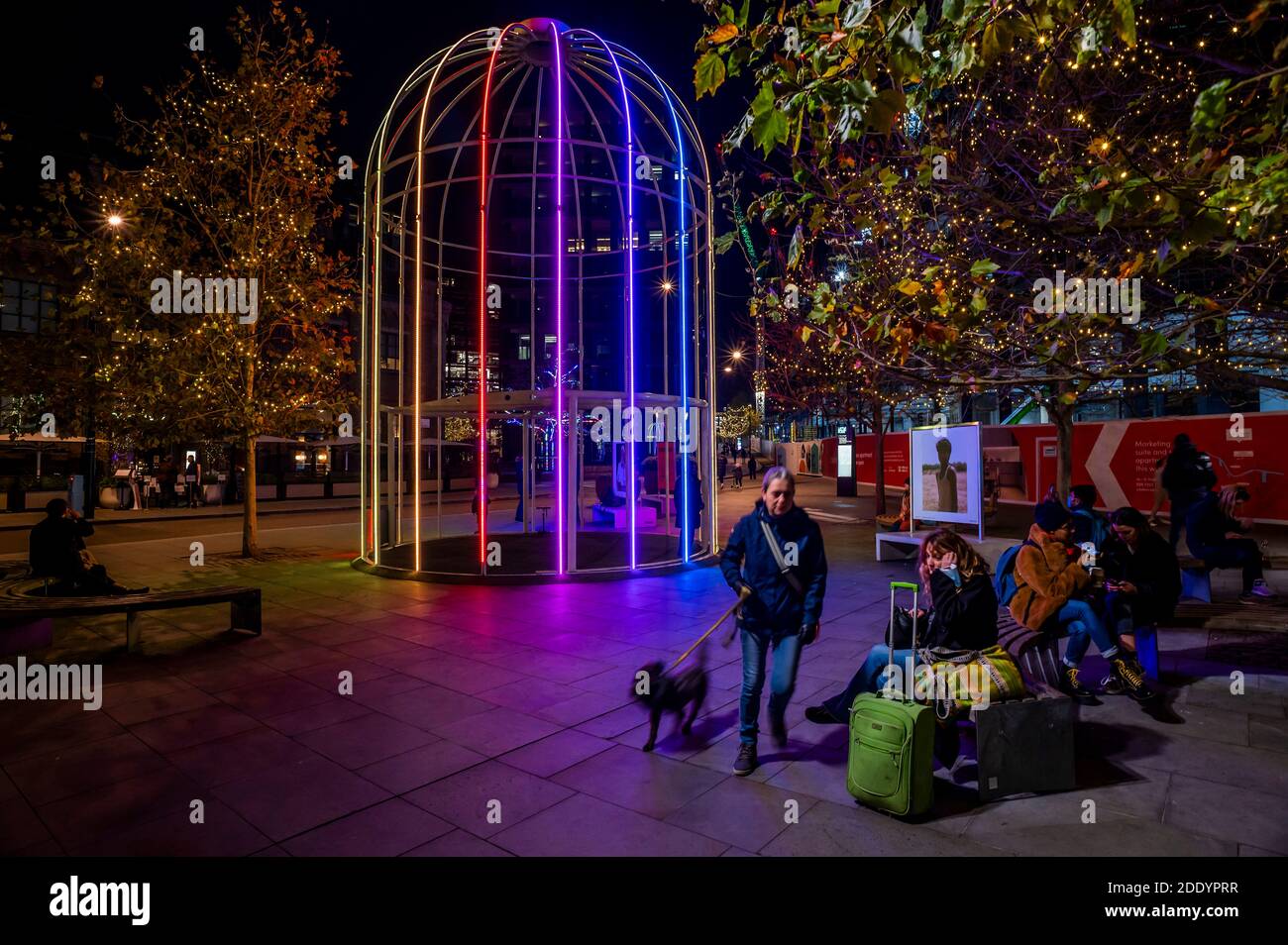 London, UK. 26th Nov, 2020. The giant “birdcage” in Battle Bridge Place ...