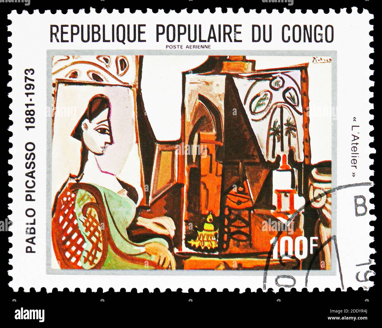 MOSCOW, RUSSIA - NOVEMBER 20, 2020: Postage stamp printed in Congo ...