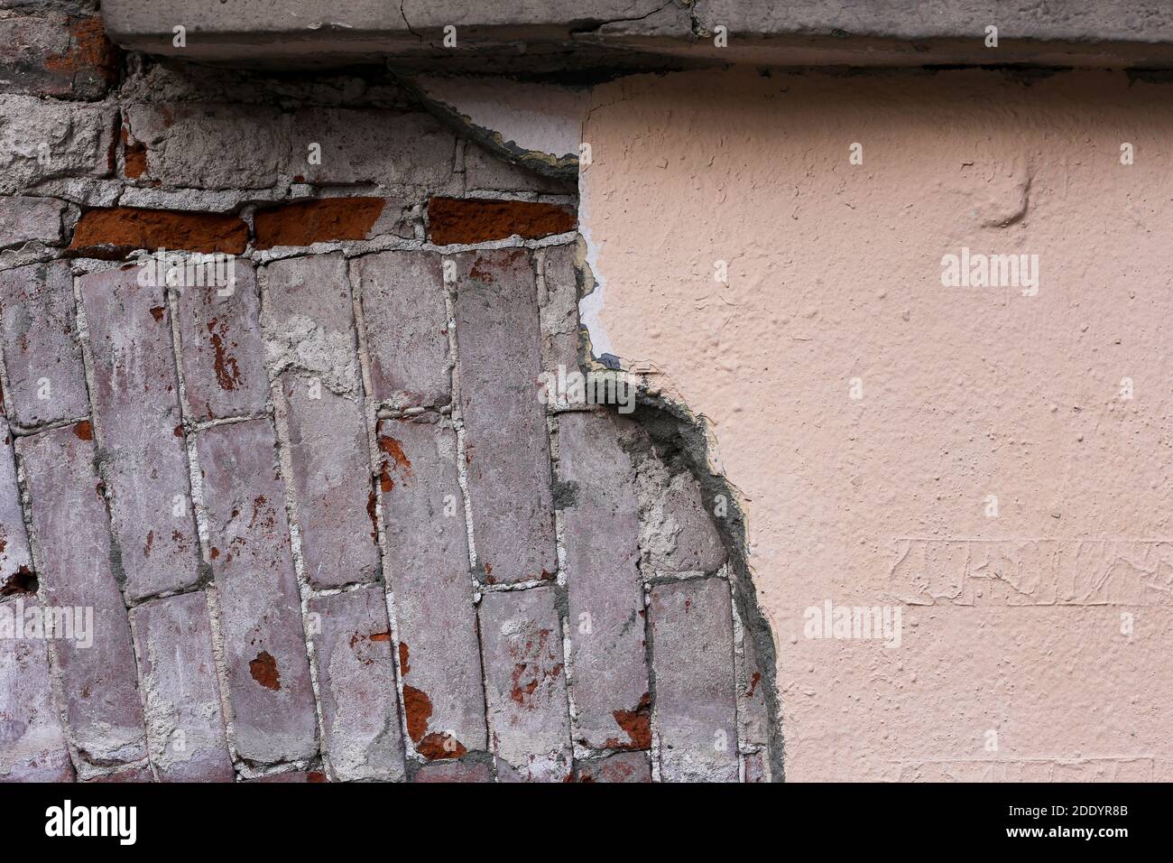 Wall pattern of the ancient structure of buildings in a city ...