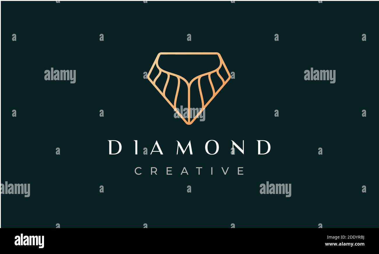 diamond logo shaped simple and modern with luxury concept for business ...
