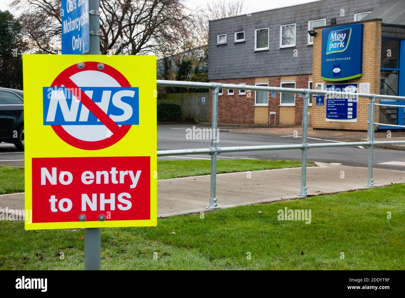 "No Entry to NHS" signs at the Moy Park site, next to the new Gonerby ...