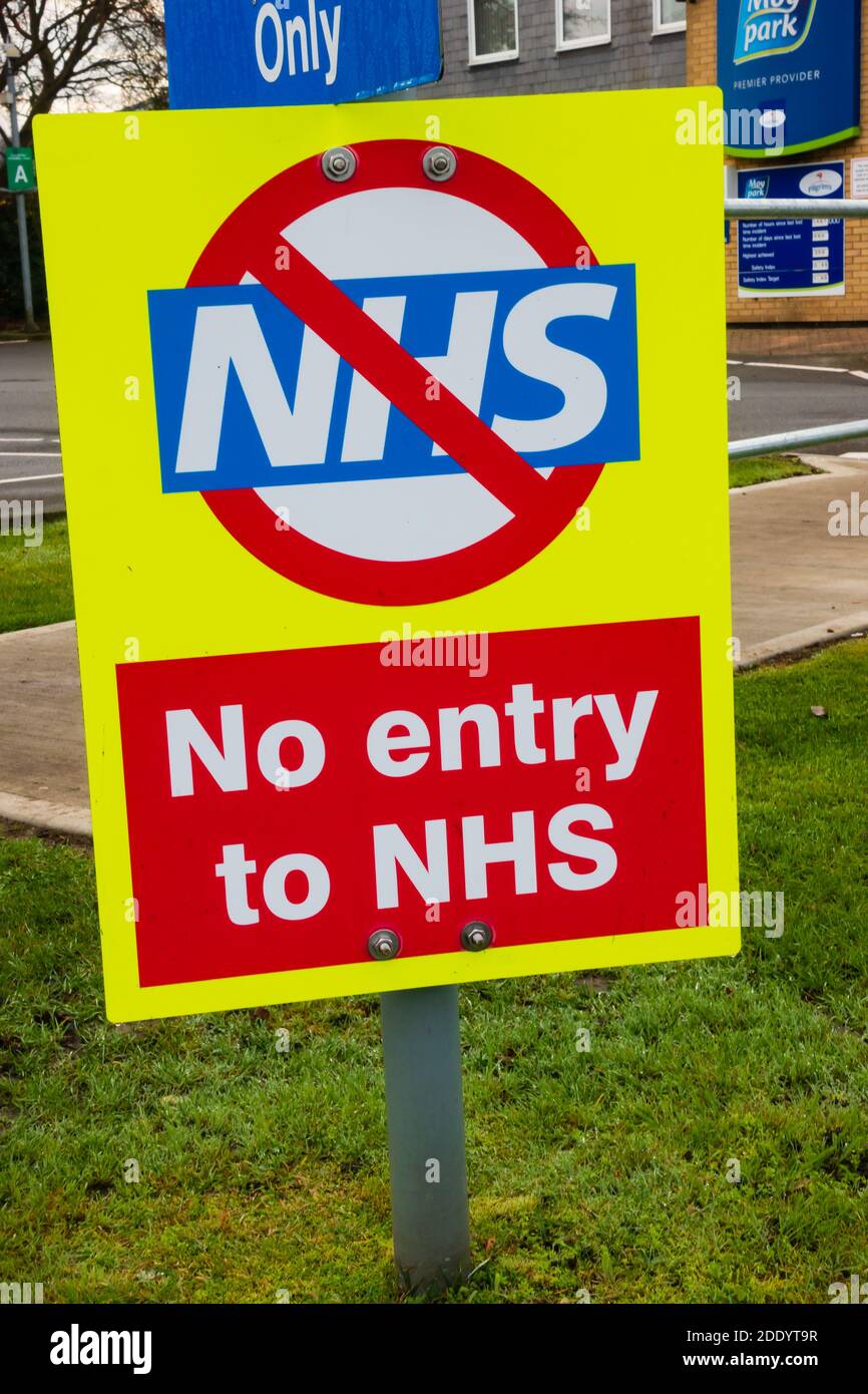 "No Entry to NHS" signs at the Moy Park site, next to the new Gonerby ...