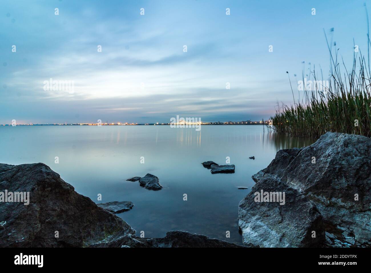 View from lake Burgas Stock Photo - Alamy