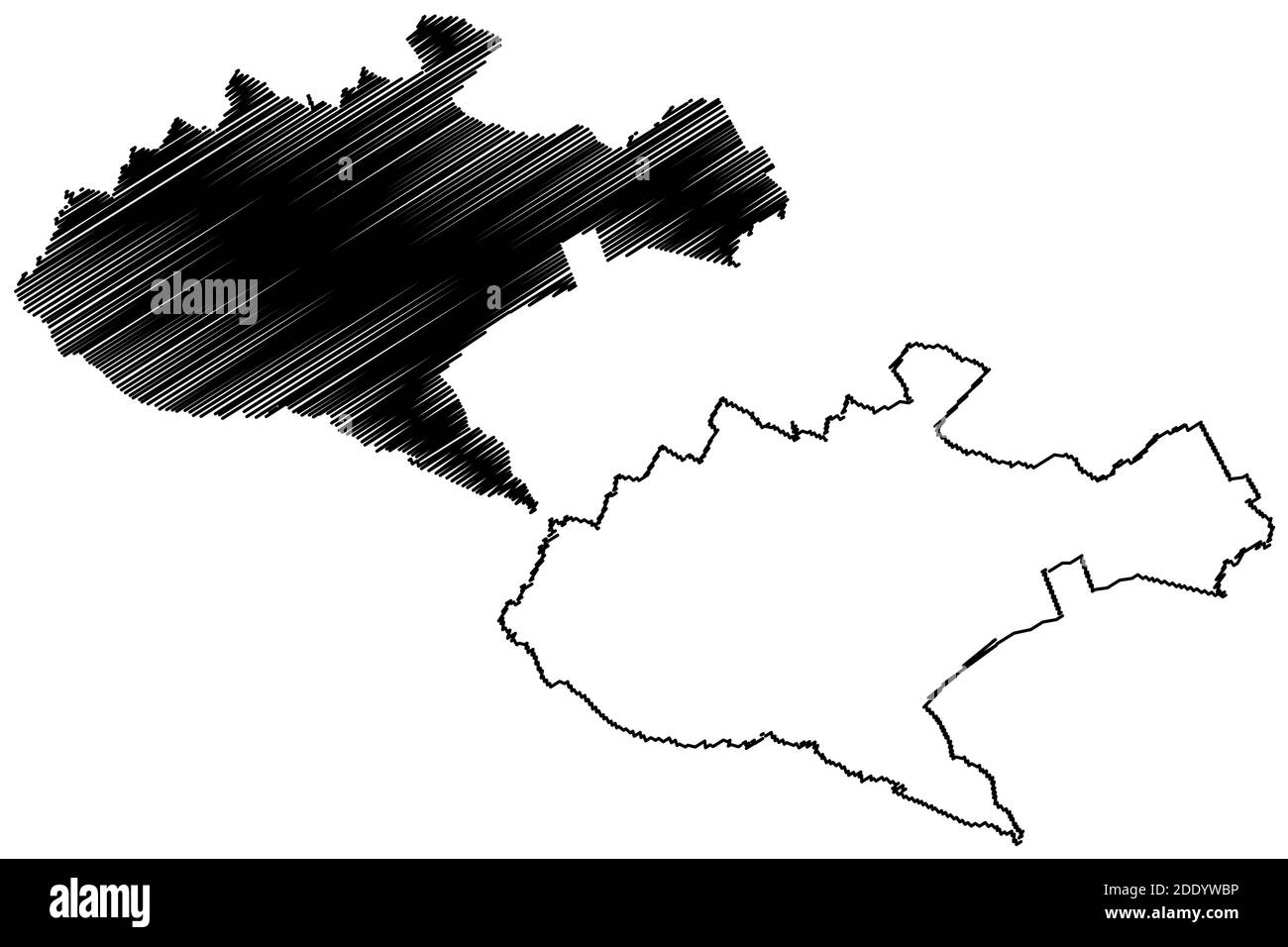 Nairobi County and city (Republic of Kenya) map vector illustration ...