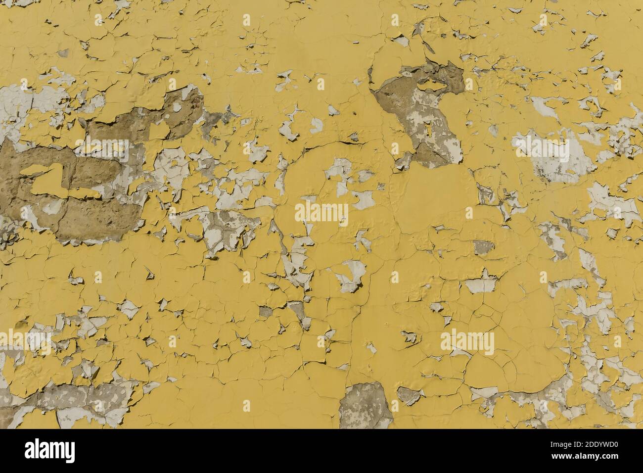 Texture of old cracked yellow painted wall of abandoned building ...