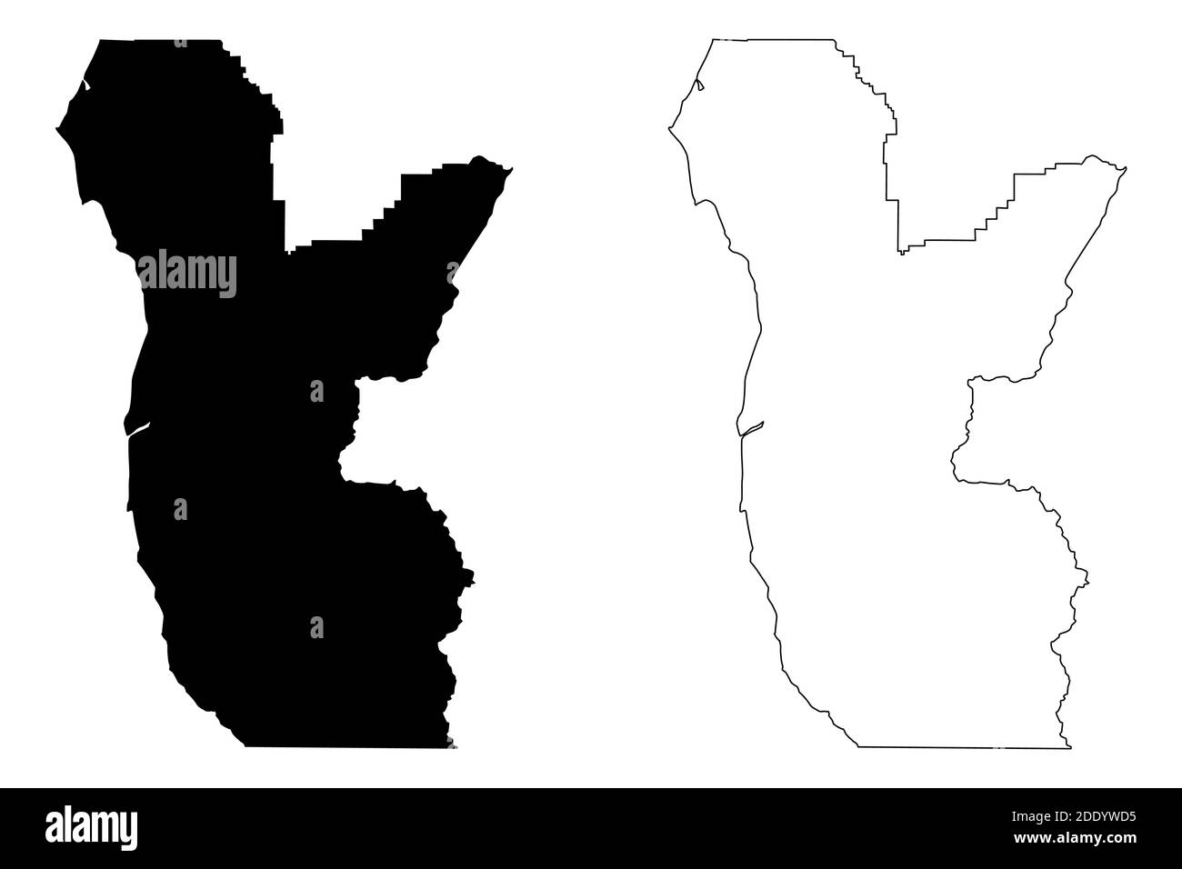 Curry county map Black and White Stock Photos & Images - Alamy