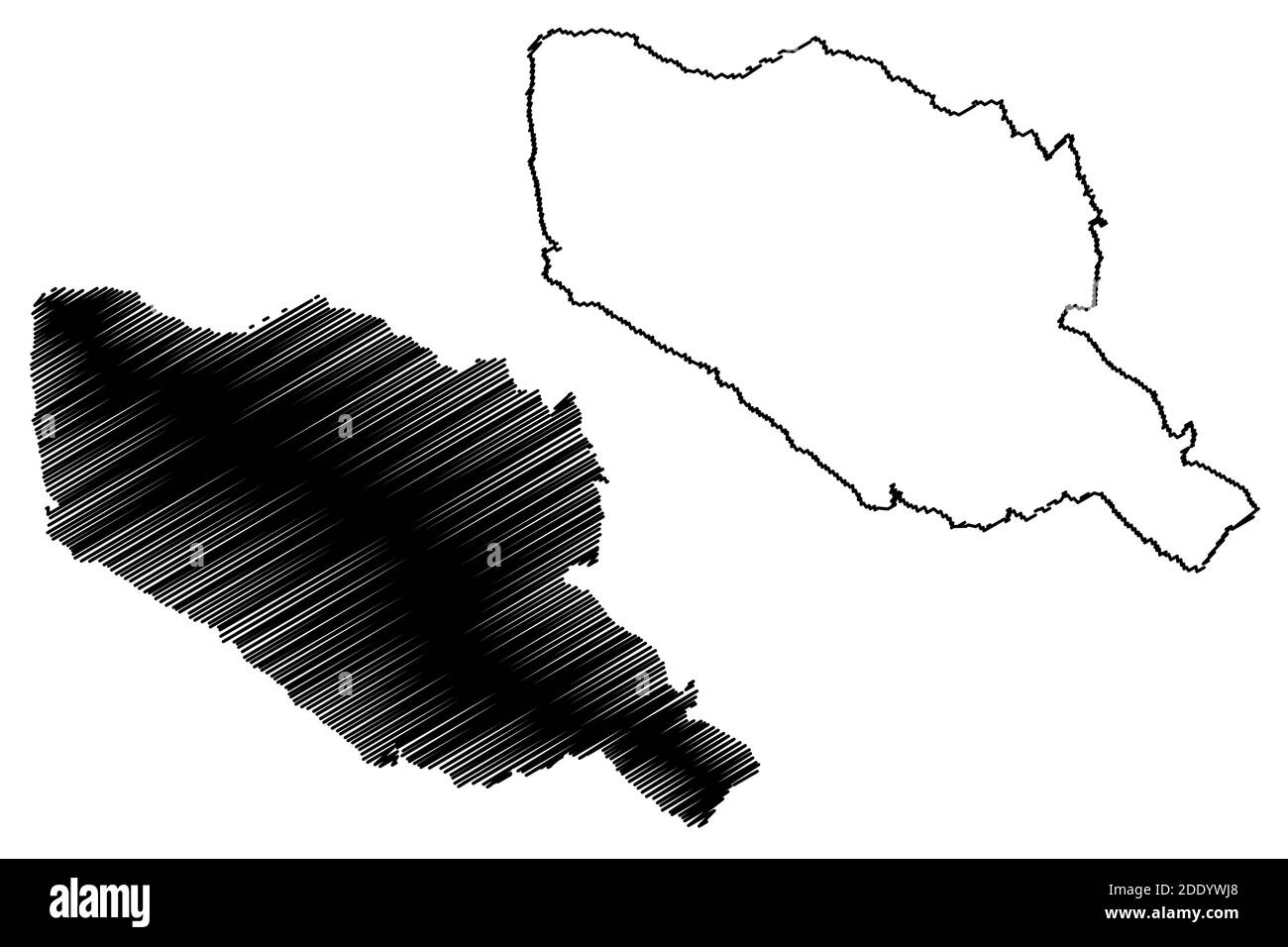 Muranga County (Republic of Kenya, Central Province) map vector ...