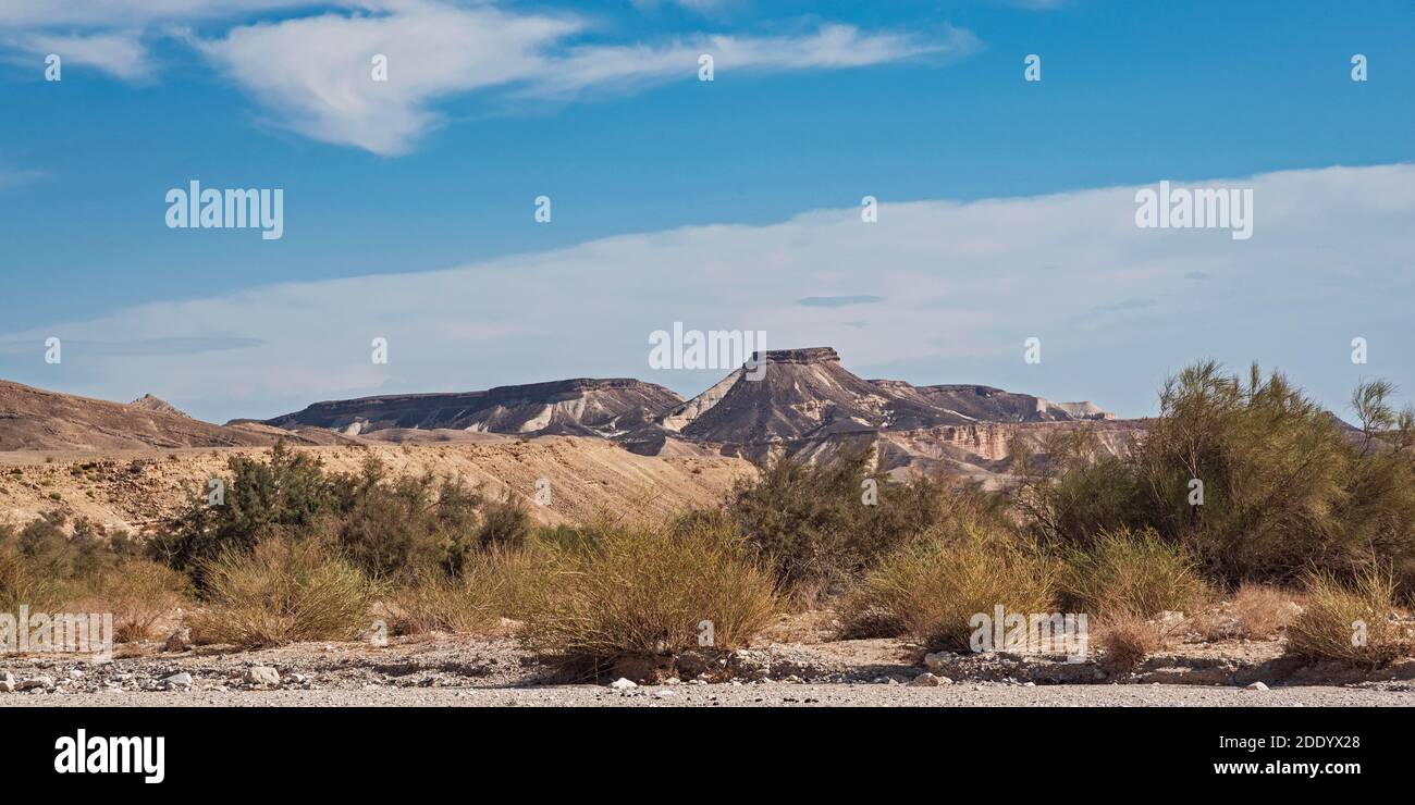 har mount katum on the right and har marpek in the makhtesh ramon ...