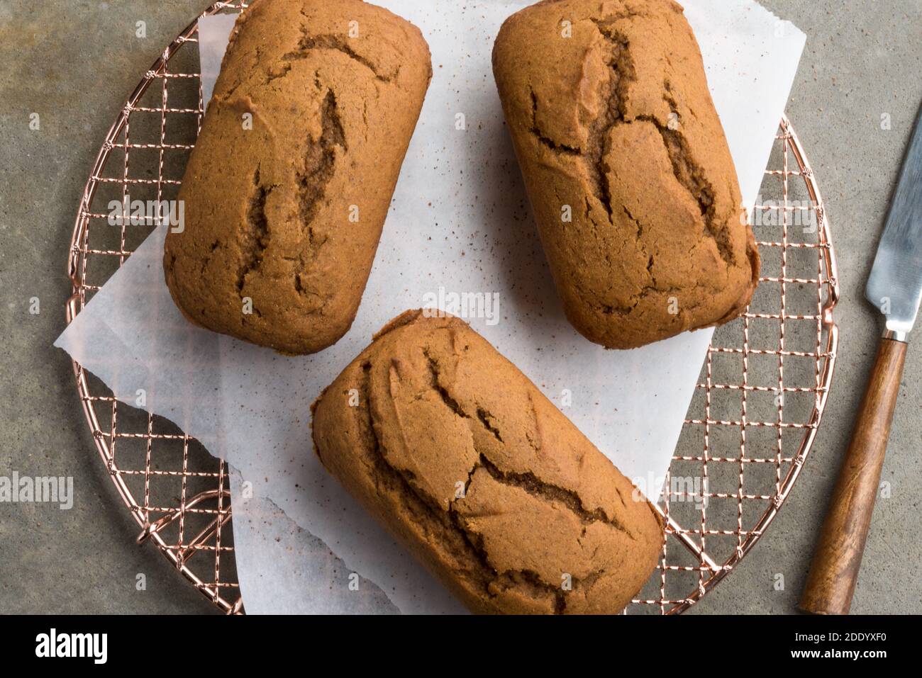Miniature Pumpkin Bread Loaves Stock Photo - Alamy