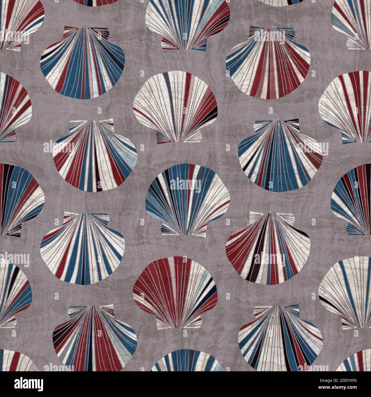 Seamless red white and blue textured retro pattern Stock Photo - Alamy