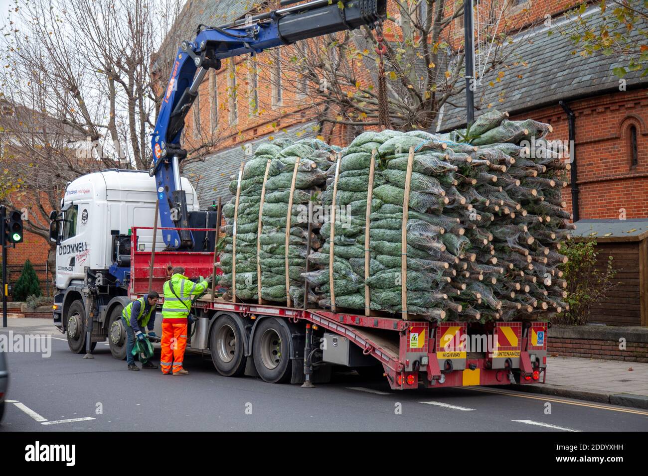 Lorry with trees hi-res stock photography and images - Alamy