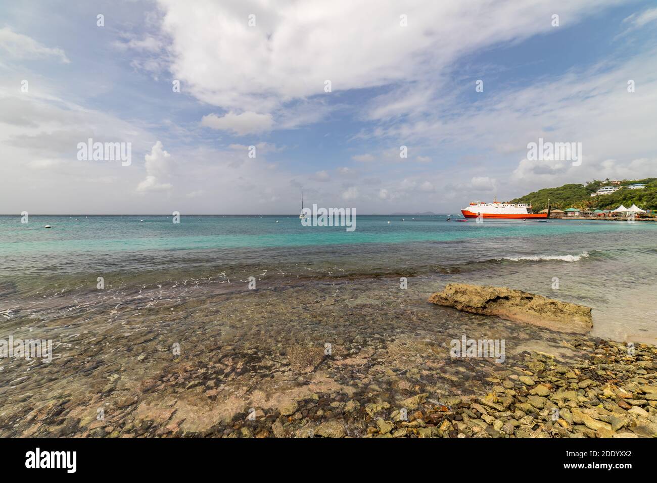 Saint Vincent and the Grenadines, Britannia bay beach, Mustique Stock ...