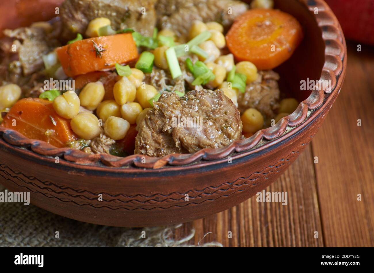 Tbeikhet 'Eid - Libyan Food , Lamb Pumpkin and Chickpea Stew Stock ...