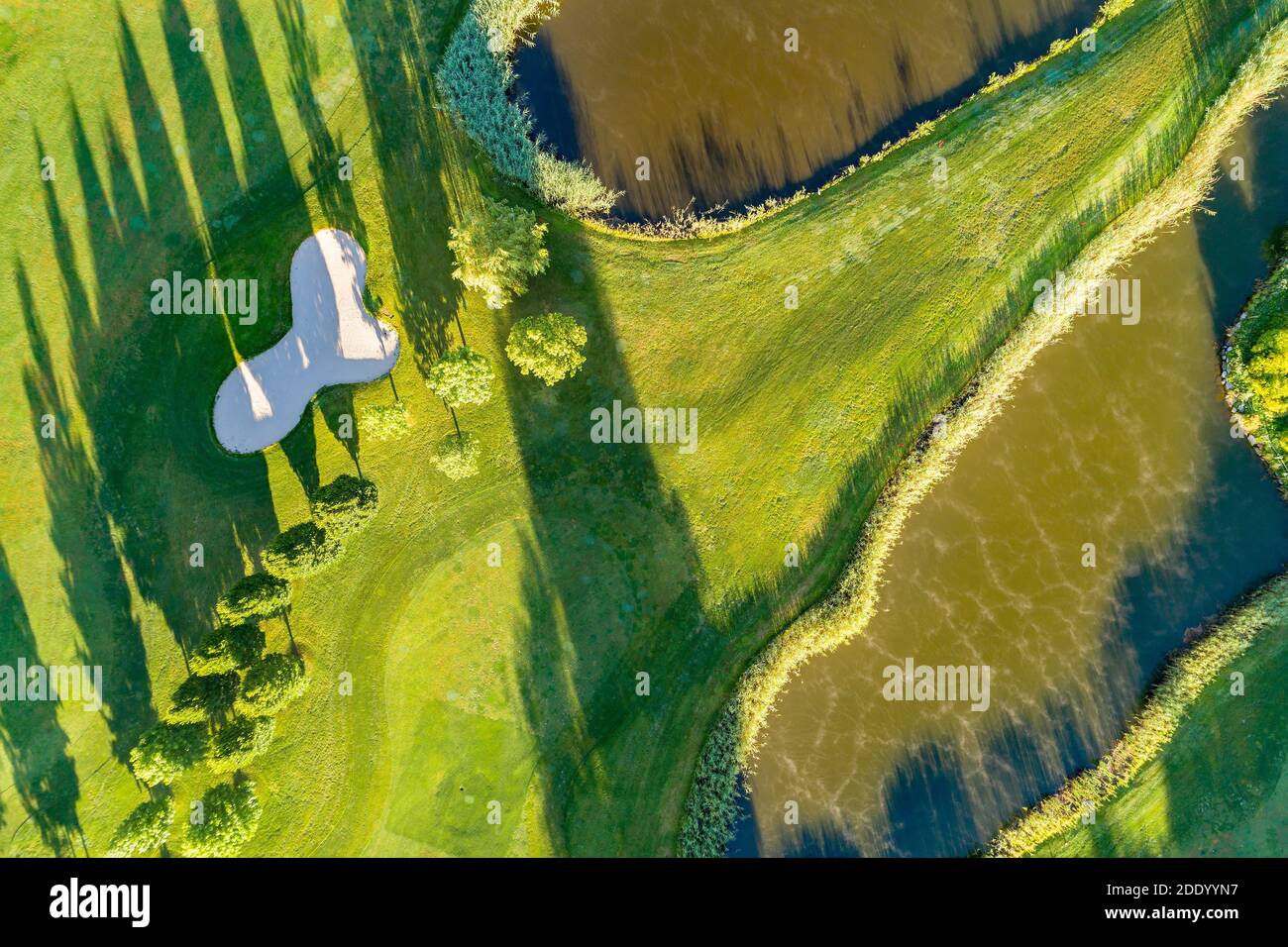 aerial view of golf course Stock Photo - Alamy
