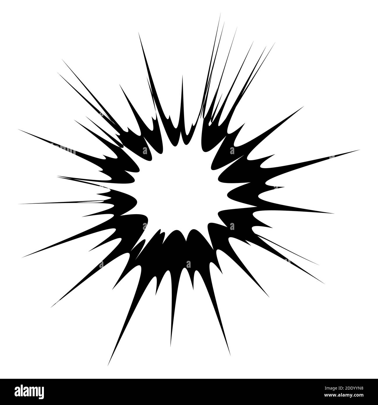 Explode Flash, Cartoon Explosion, Star Burst Isolated on White ...