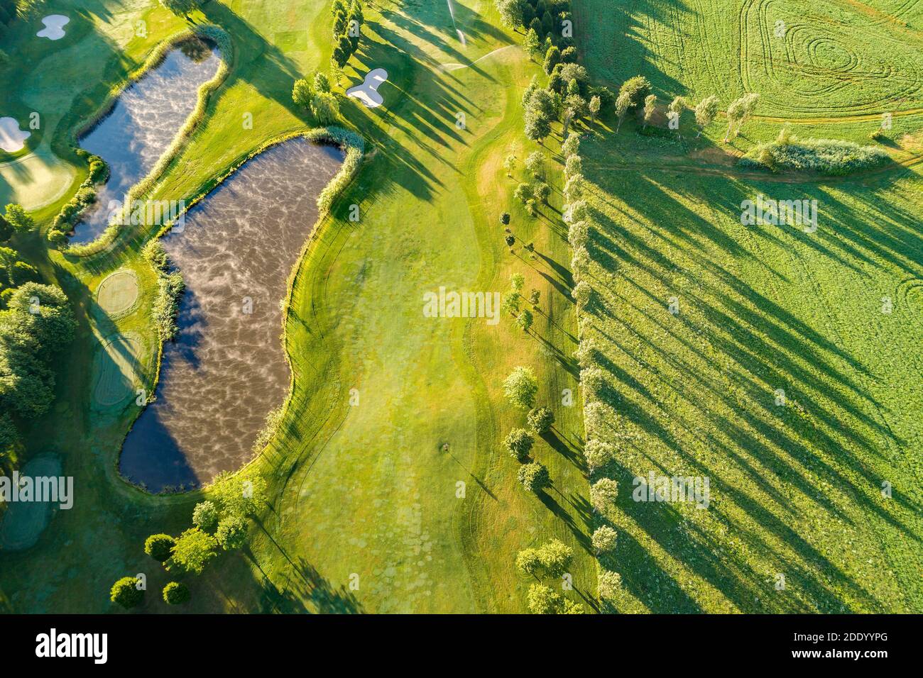 aerial view of golf course Stock Photo - Alamy