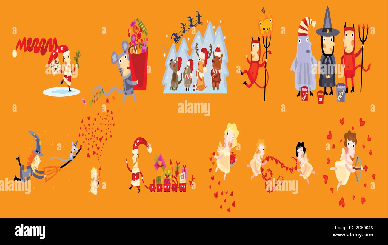 festive design illustration,waiting for santa Stock Vector Image & Art ...