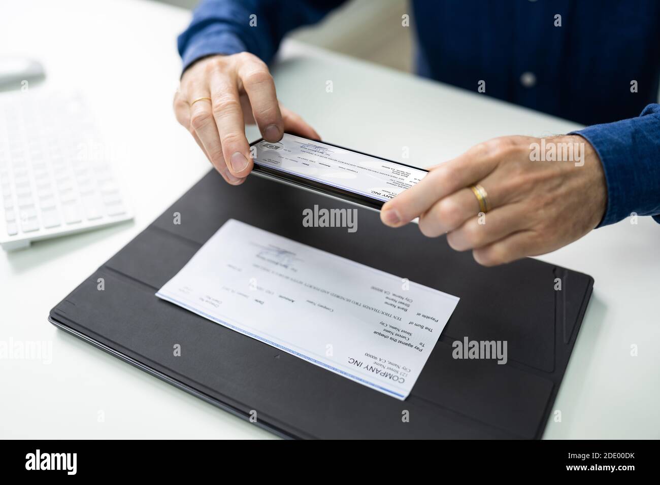 Remote Check Deposit Using Mobile Photo. Scanning Documents With Phone ...