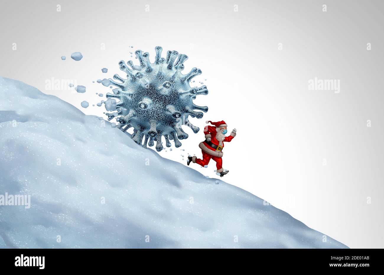 Santa Claus Running Away