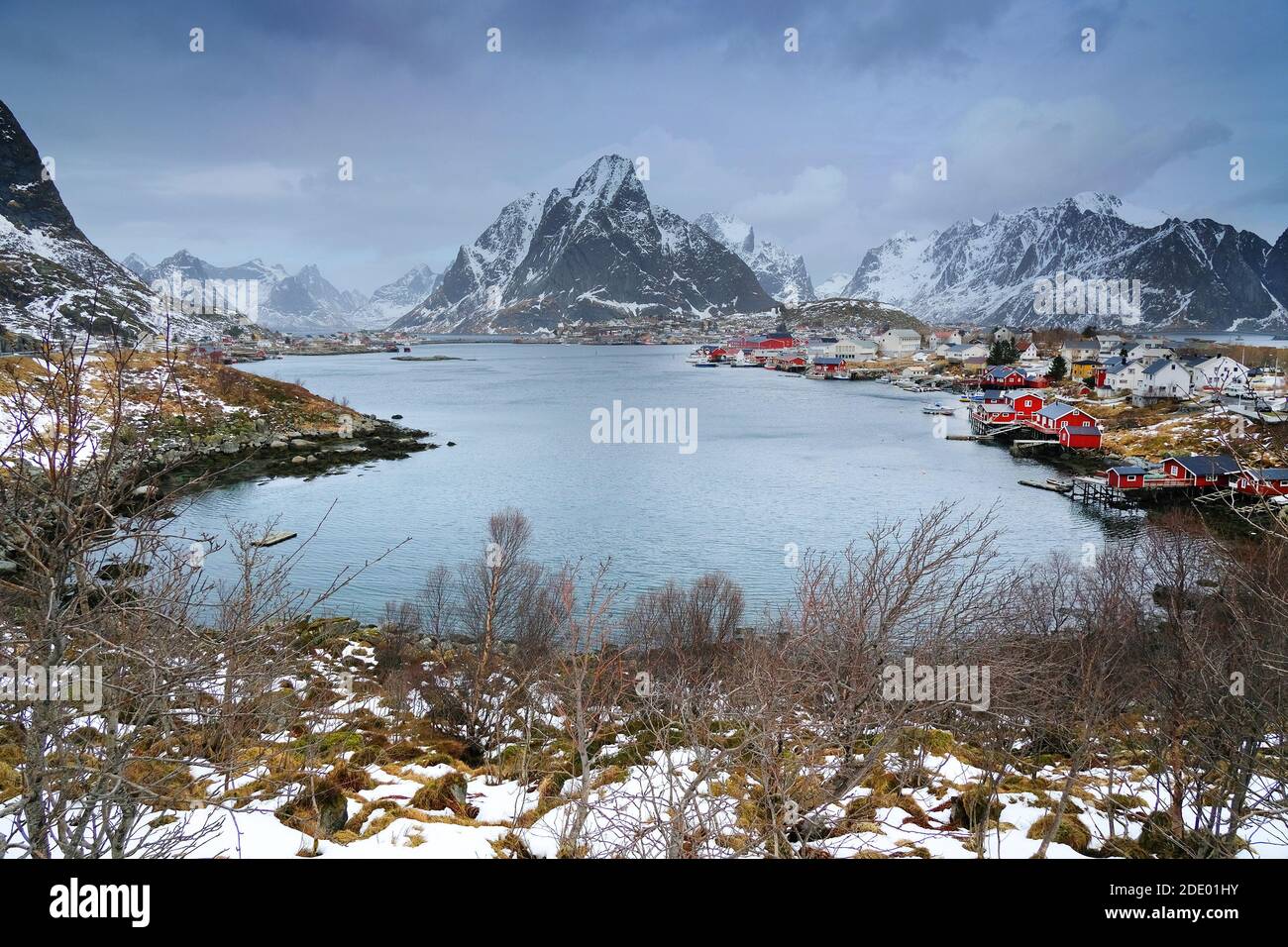 Winter landscape in Lofoten Archipelago, Norway, Europe Stock Photo - Alamy