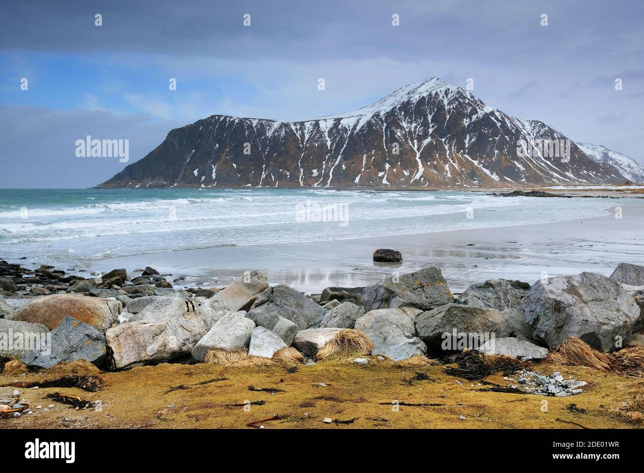 Winter landscape in Lofoten Archipelago, Norway, Europe Stock Photo - Alamy