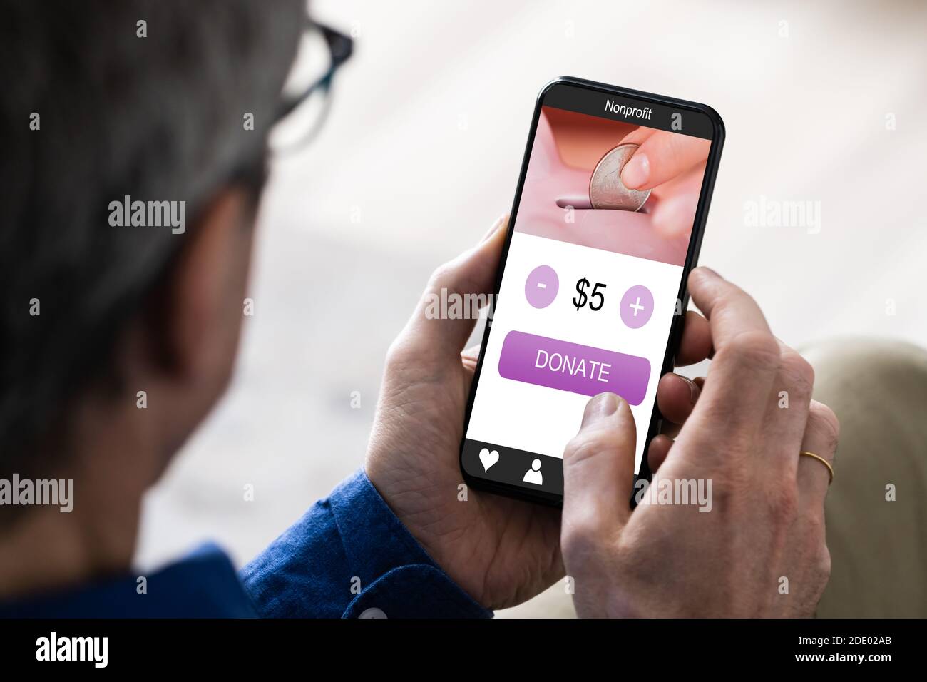 Donation phone hi-res stock photography and images - Alamy