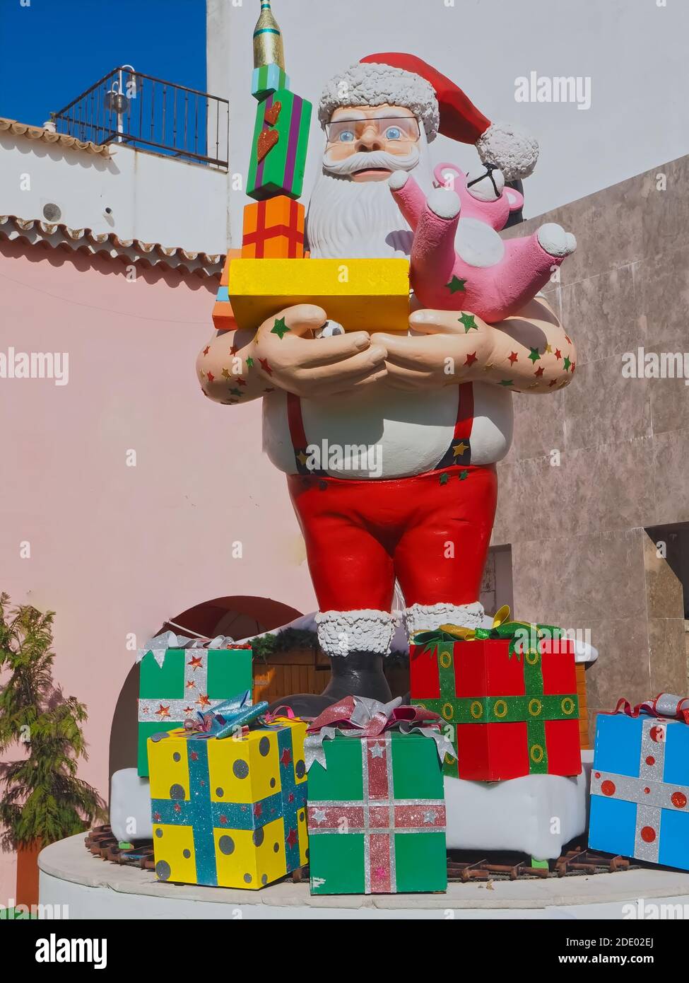 Christmas in Portugal - Santa Claus with gifts and parcels Stock Photo ...