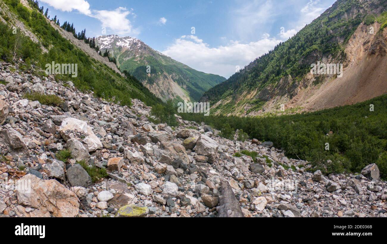 Landscape of Georgia, Big rocks in wild canyon Stock Photo - Alamy