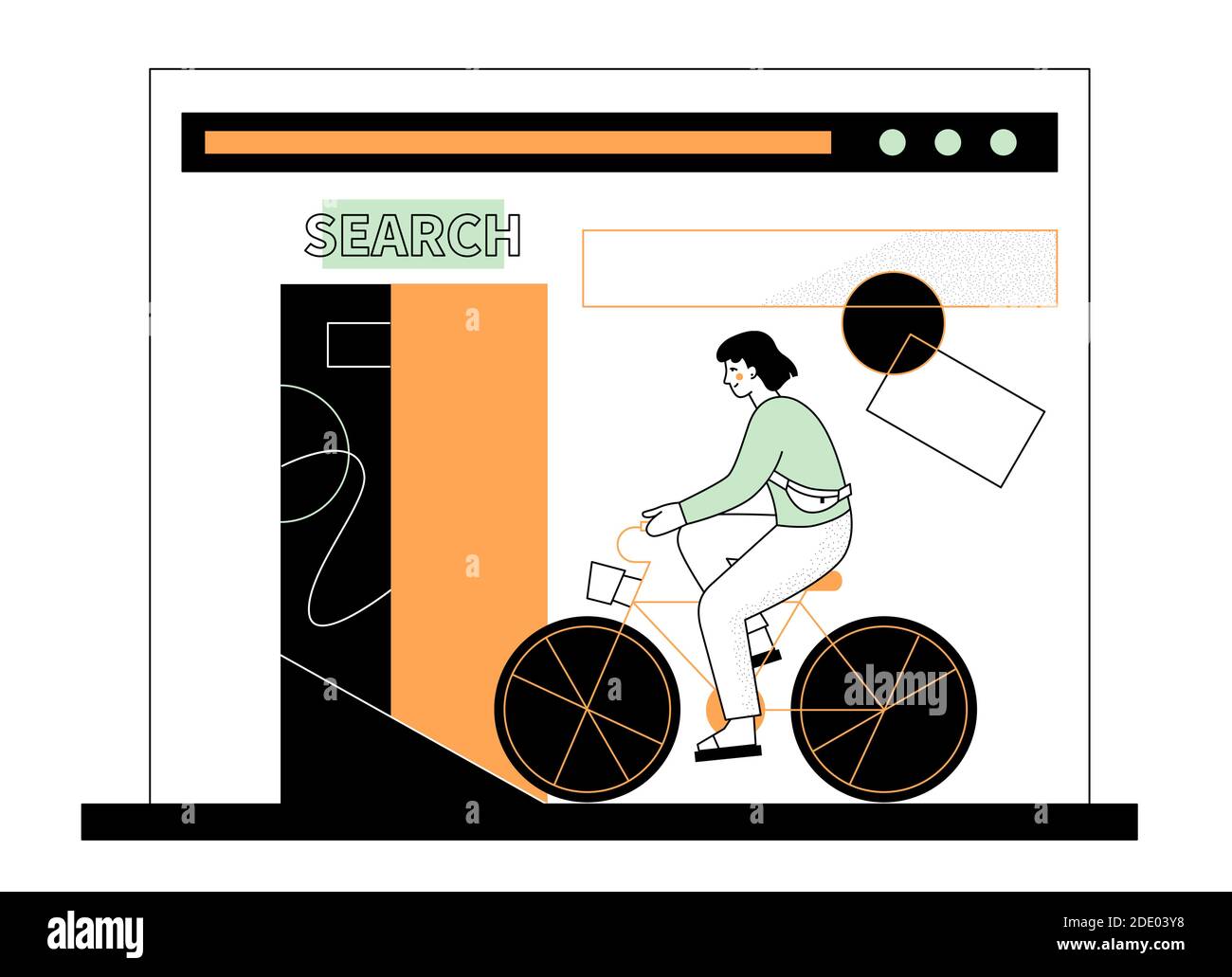 Site search - modern flat design style illustration with line elements ...