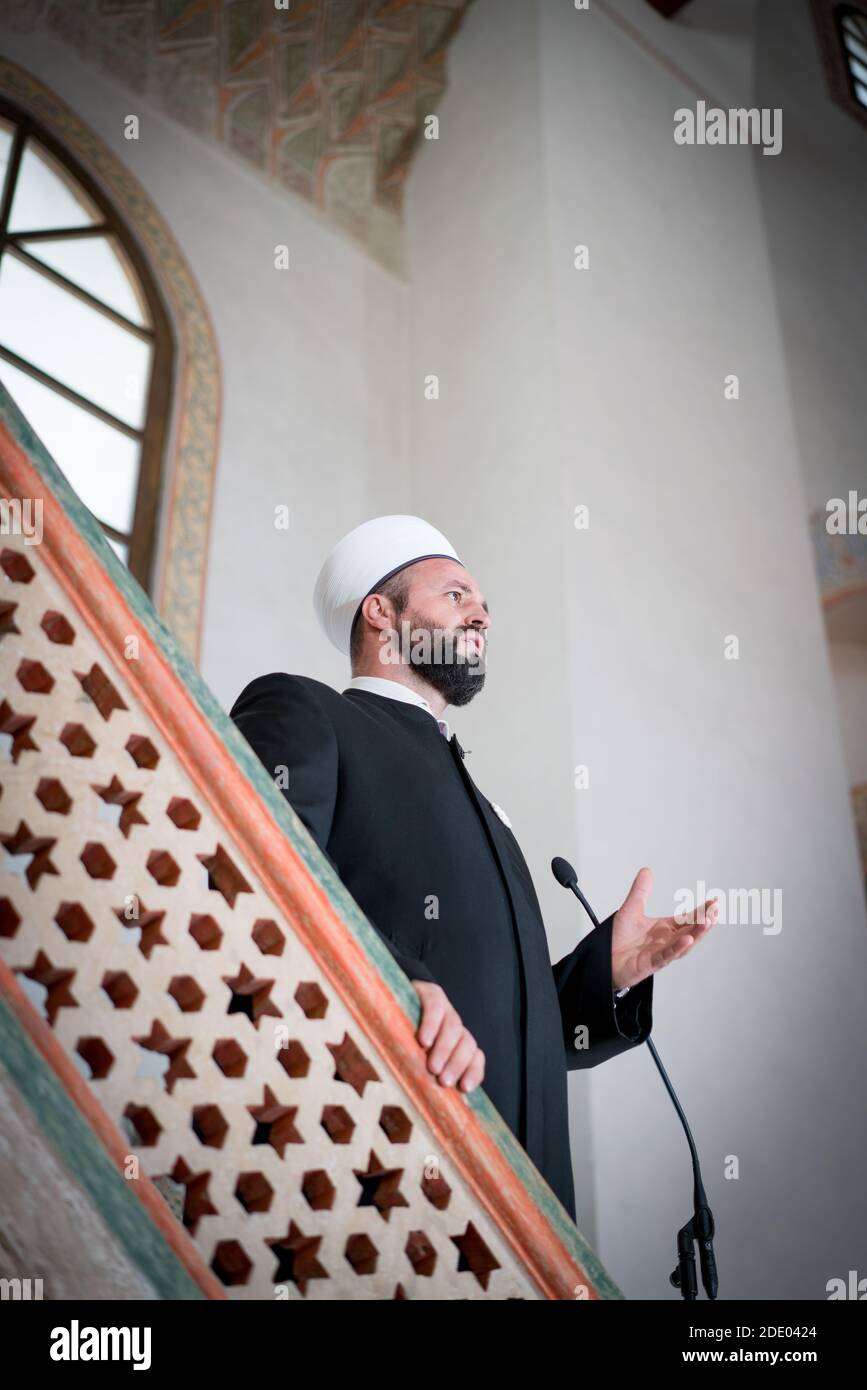 Imam in mosque Stock Photo - Alamy