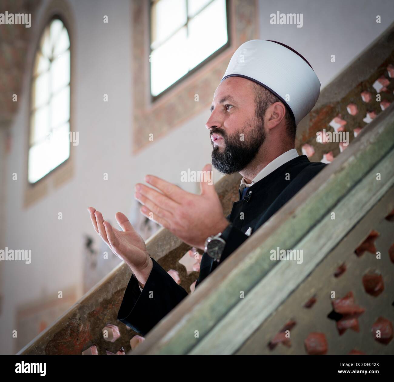 Imam in mosque Stock Photo - Alamy