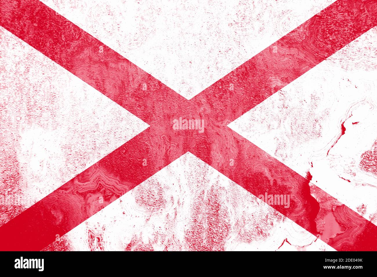 Artistic rendering of the Alabama state flag with grunge texture ...